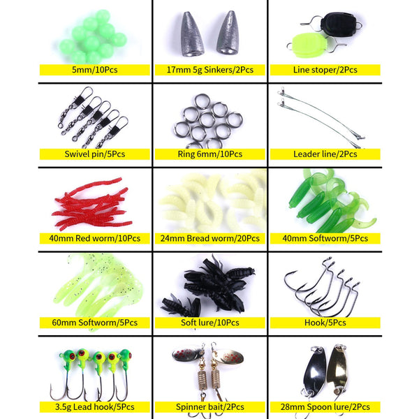 HERCULES 110 PCS Fishing Lure Tackle Box Fishing Lures Kit – Hercules ...