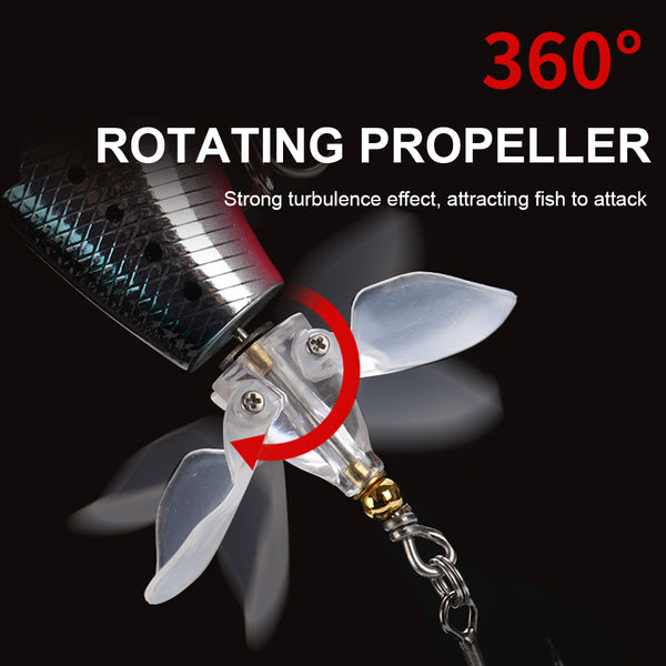 HERCULES Topwater Fishing Lures with Double Floating Rotating Tails ...