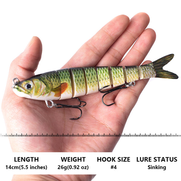 Hercules Fishing Lures Multi Jointed Bionic Lures Freshwater Saltwater ...