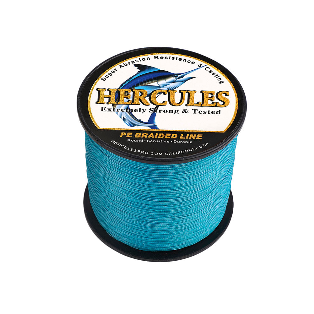 500M 547Yds Blue 10lb-300lb HERCULES PE Braided Fishing Line 8 Strands ...