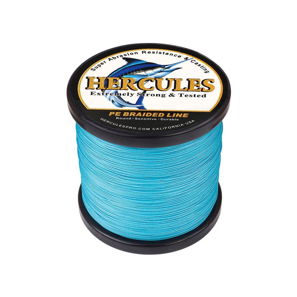 500M 547Yds Blue 10lb-300lb HERCULES PE Braided Fishing Line 8 Strands ...